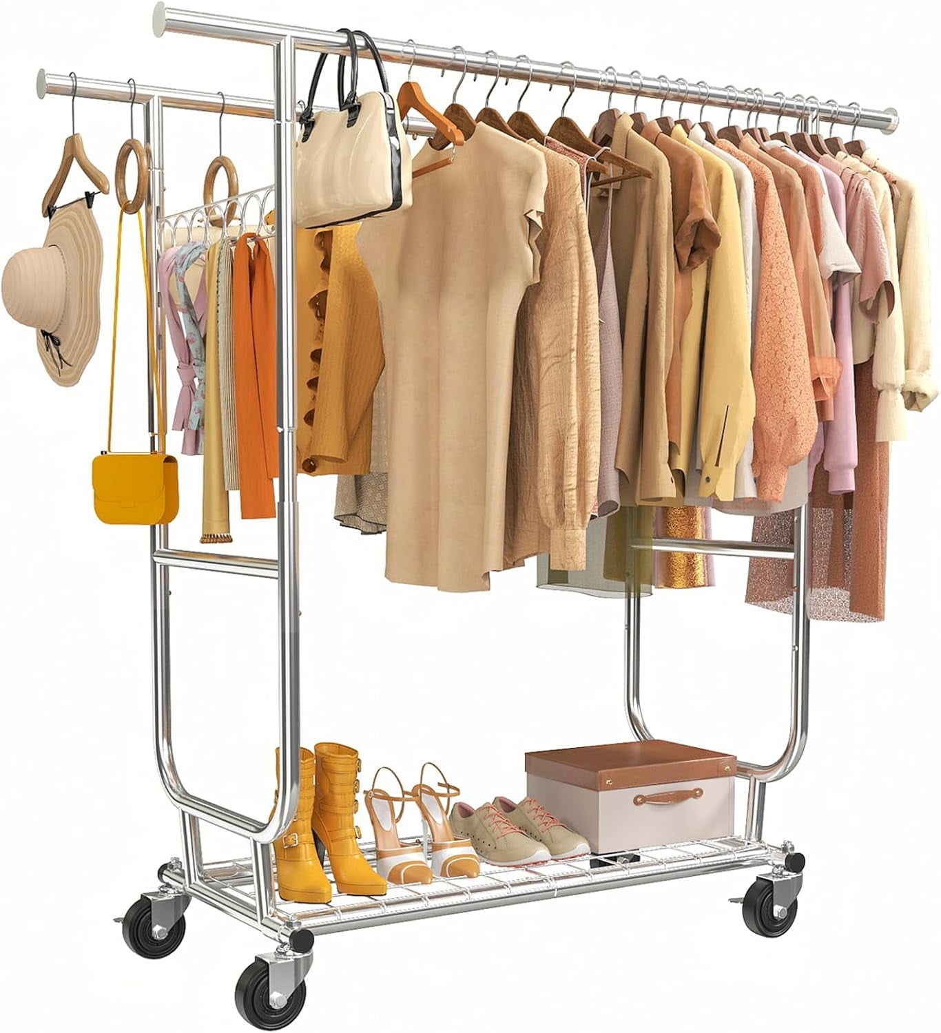 Clothes Rack Heavy Duty 620LBS For Hanging Clothes, Commercial Garment ...