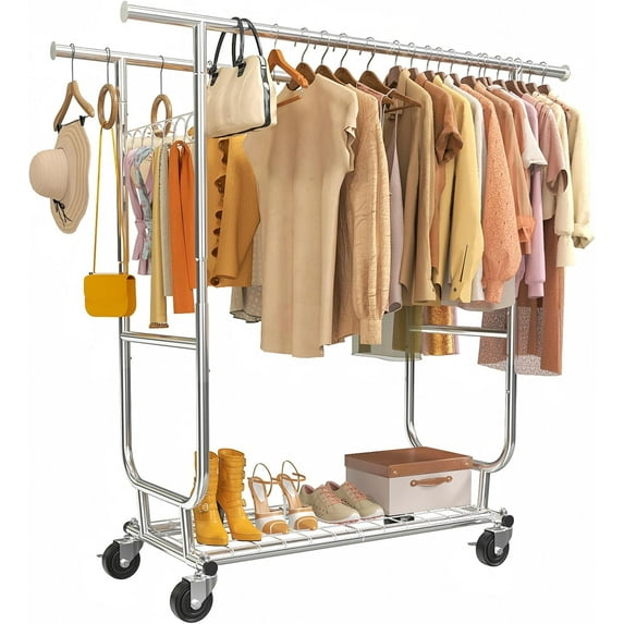 TIME RAY Clothes Rack Heavy Duty 620LBS For Hanging Clothes, Commercial ...