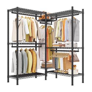 GoDecor Heavy Duty Garment Rack Freestanding Clothing Rack Wardrobe ...