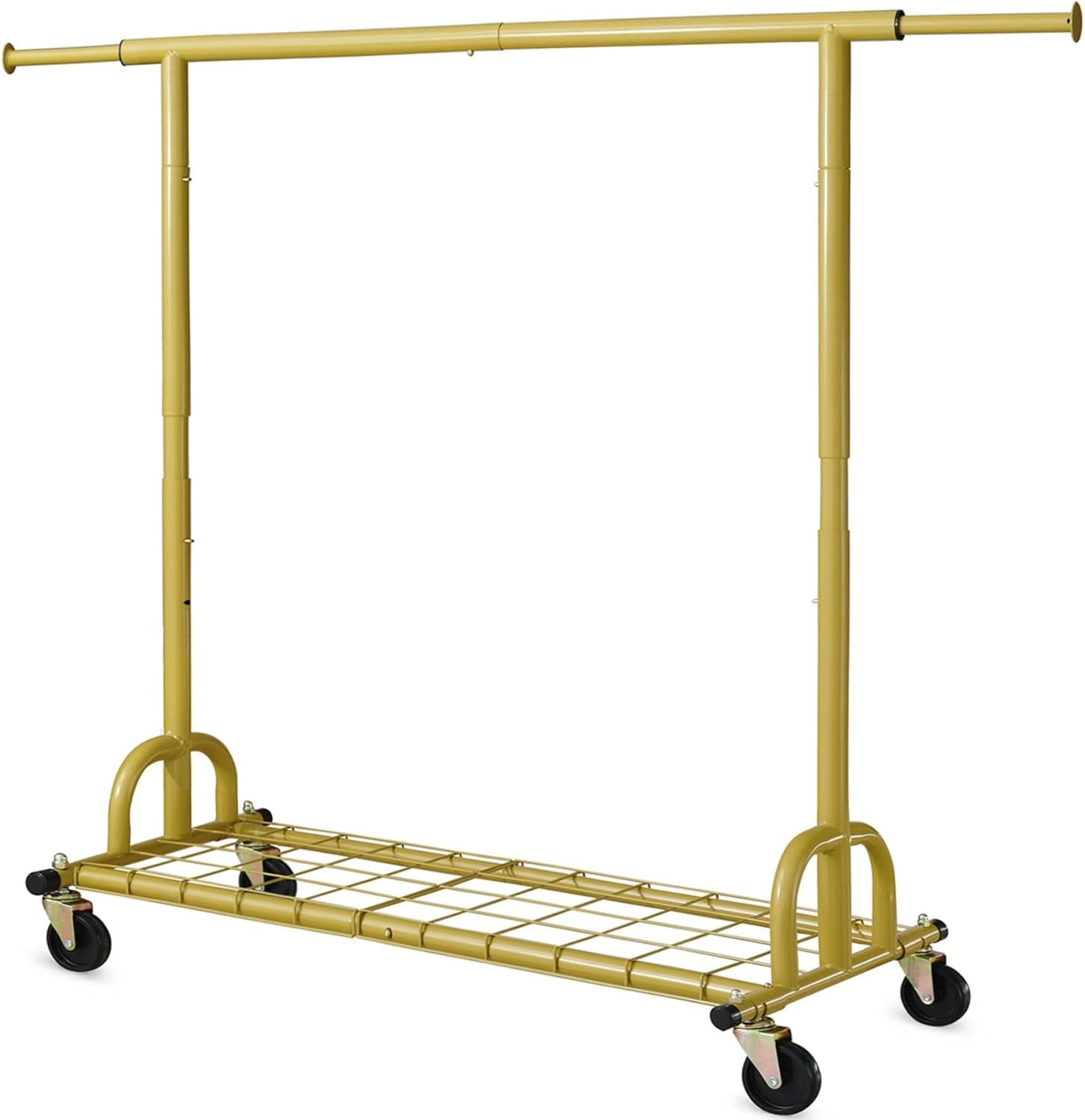 Clothes Rack Heavy Duty Clothing Rack Gold Load 525 LBS, Collapsible ...