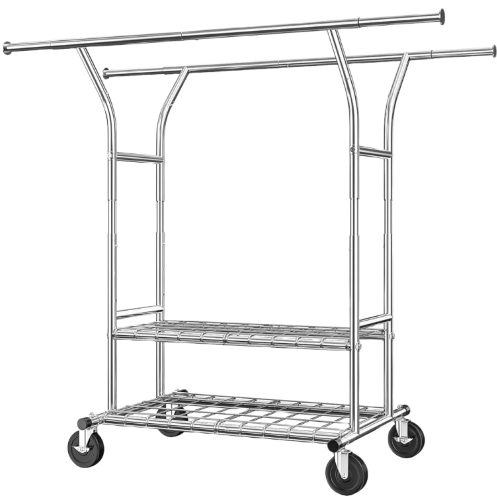 Clothes Rack Heavy Duty Clothing Rack with Wheels Load 600lbs Clothing ...