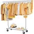 Clothes Rack Heavy Duty Load 350 LBS, 73.8' Extendable & Adjustable ...