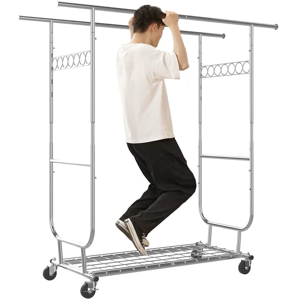 Clothes Rack, Heavy Duty Clothes Rack, Rolling Clothing Racks For ...