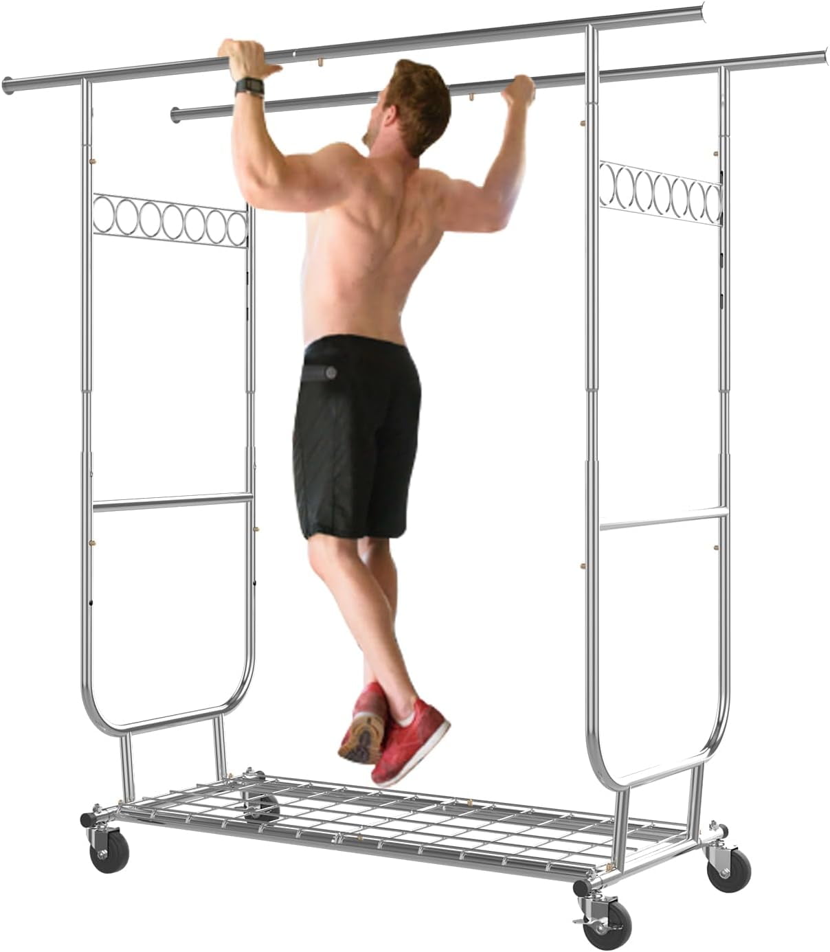 Clothes Rack, Heavy Duty Clothes Rack, Rolling Clothing Racks For ...
