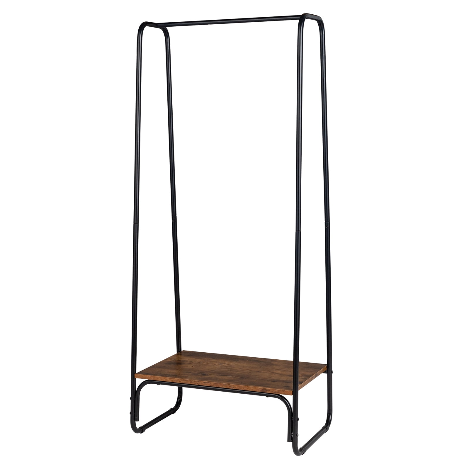 Clothes Rack Metal Clothing Rack with Wood Shelf Garment Rack for ...
