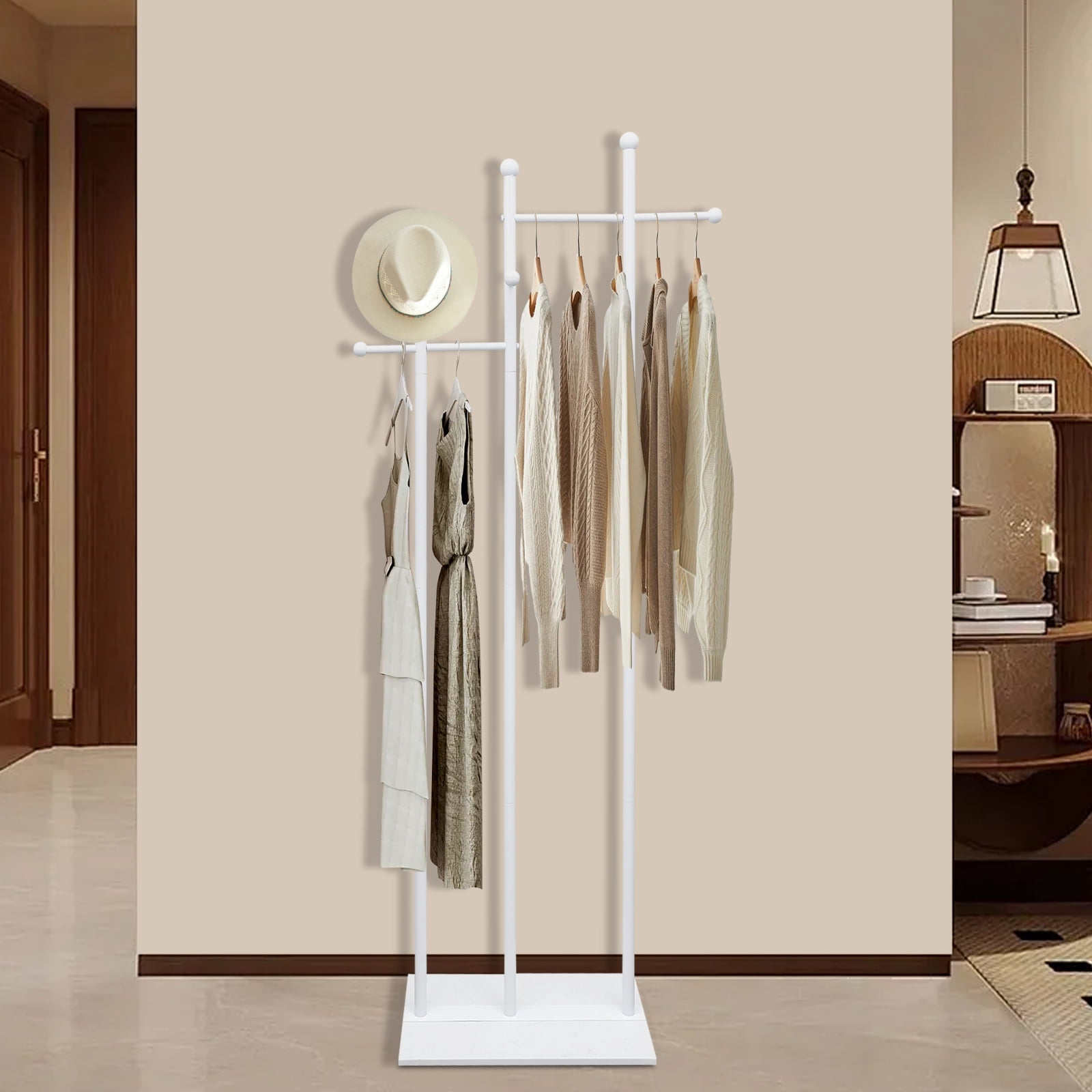 Clothes Rack, Standing Clothes Rack With Marble Base, Garment Rack for ...