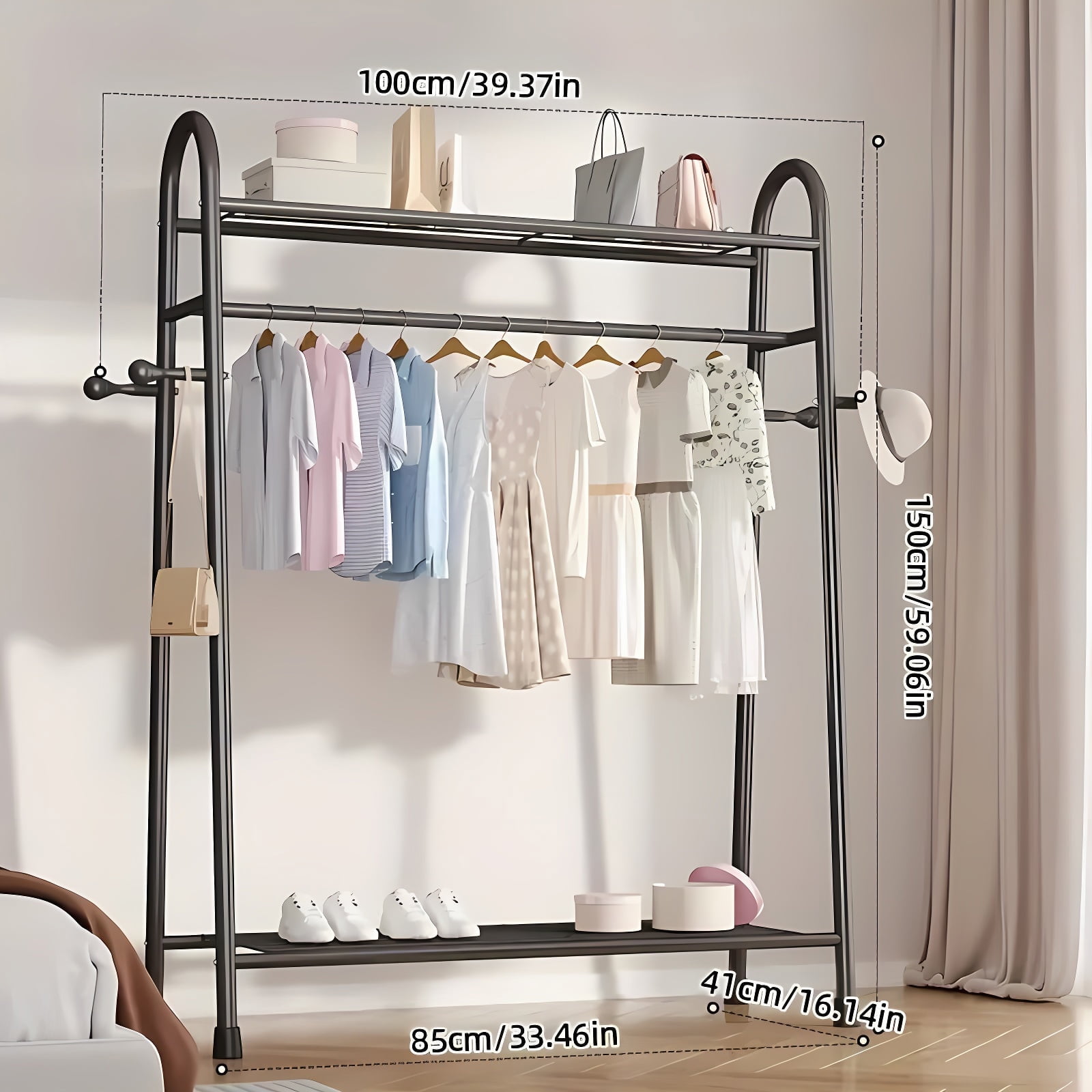 Clothes Rack, Clothes Hanging Rack, Heavy Duty Clothes Drying Rack ...
