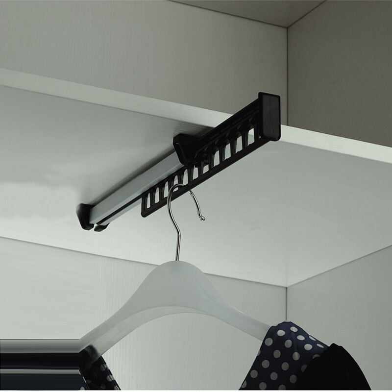 Clothes Rack Wardrobe Wardrobe Pull-Out Sliding Hanger Rack Coat Rack ...