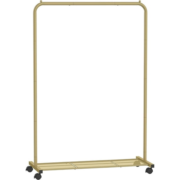 Clothes Rack with Wheels, Clothing Rack for Hanging Clothes, 25.4 mm ...