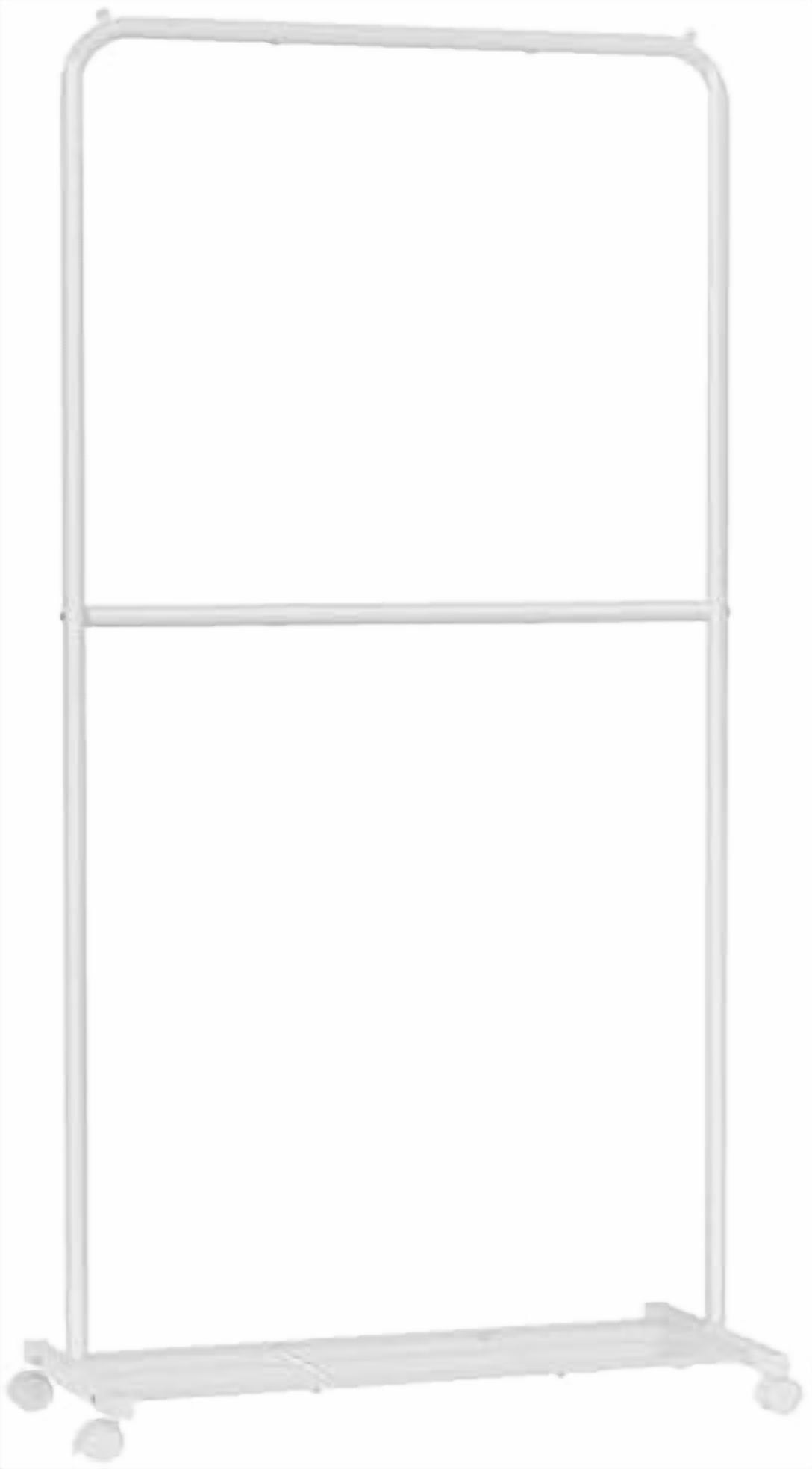 Clothes Rack with Wheels, Double-Rod Clothing Rack for Hanging Clothes ...