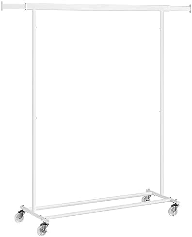 Clothes Rack with Wheels, Heavy-Duty Clothing Rack for Hanging Clothes ...