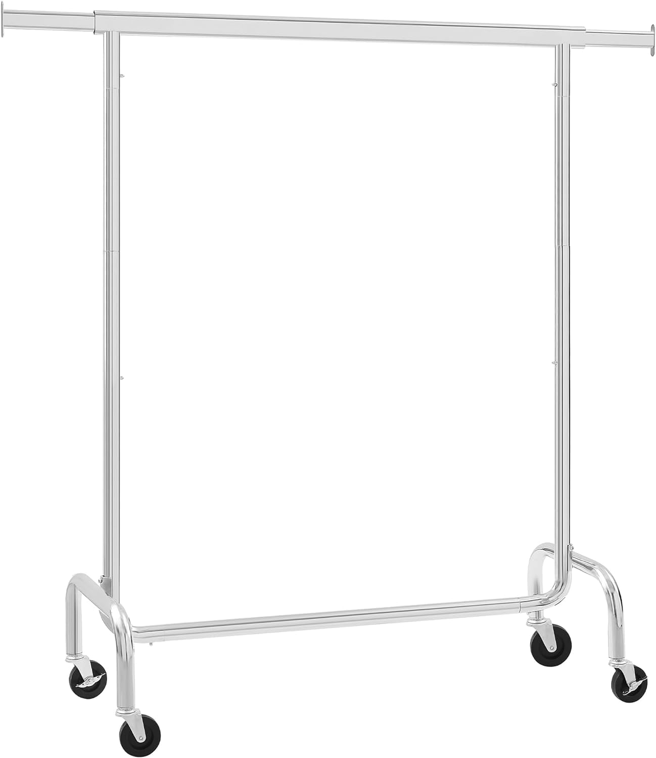Clothes Rack with Wheels, Heavy-Duty Garment Rack with Extendable ...