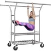 HOKEEPER 625lbs Heavy Duty Double Clothing Garment Rack with Shelves ...