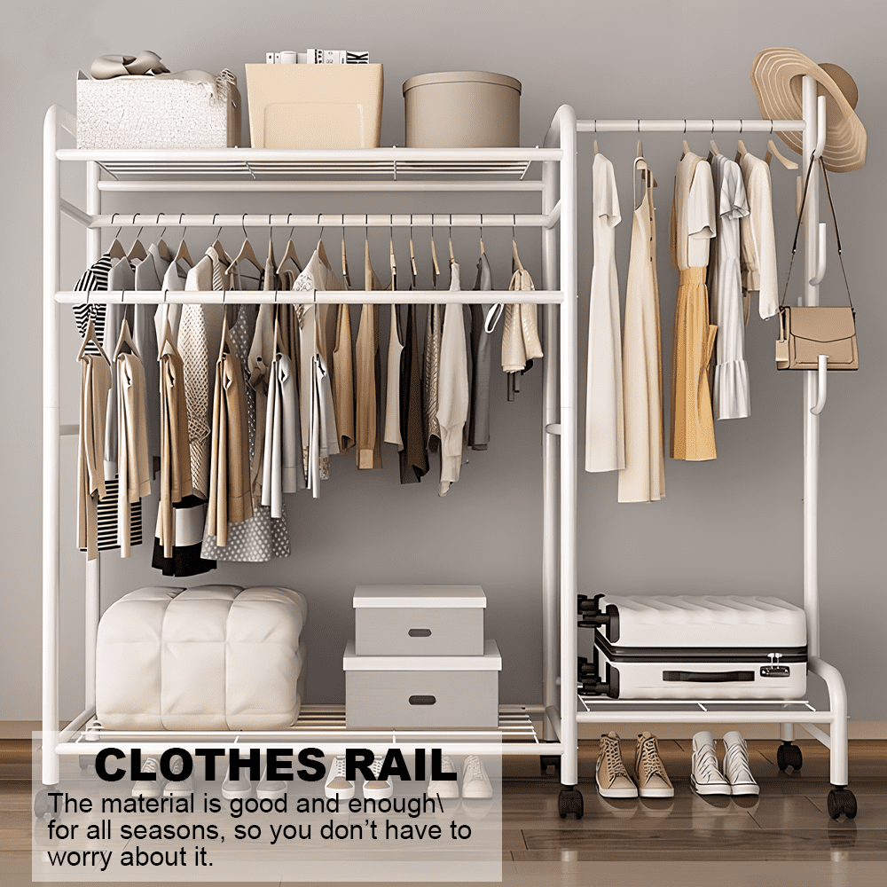 Clothes Racks For Hanging Clothes with Coat Rack Load 620LBS, 65" H ...