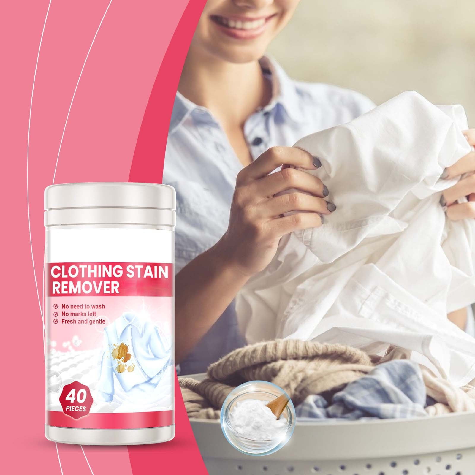 Clothes Stain Remover | Portable Liquid Detergent 20ml | Removes Grease & Stubborn Stains ...