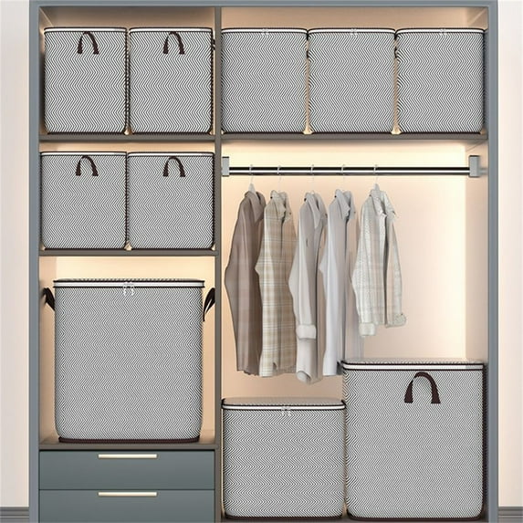 Clothes Storage Bins with Lids, Non-woven Zipper Storage Bag Moving ...