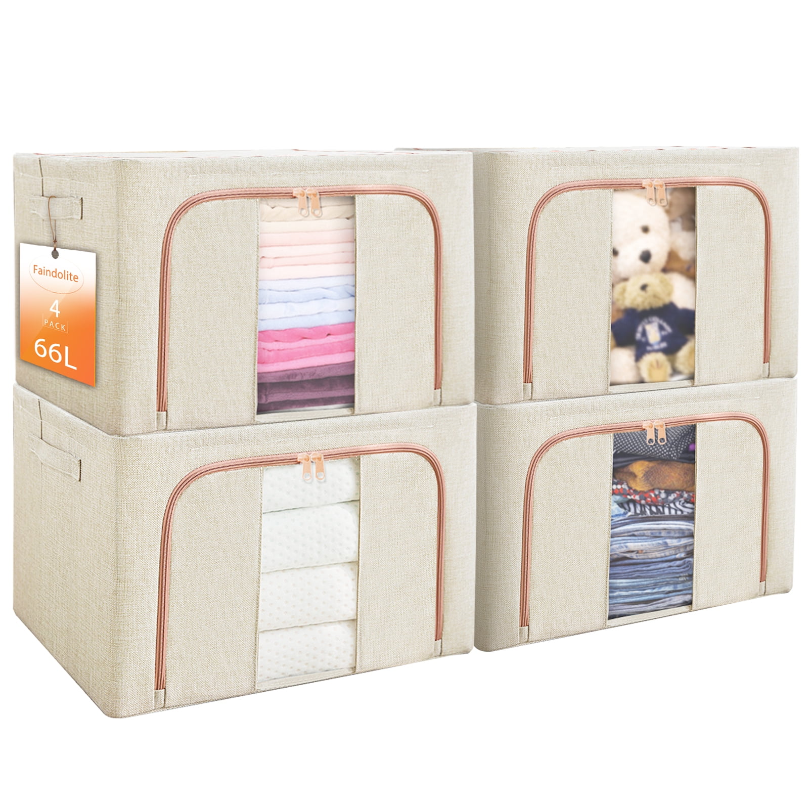 Clothes Storage Bins with Metal Frame Large Clothing Storage Bins with ...