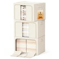 Clothes Storage Bins With Metal Frame Foldable Organizers Containers ...