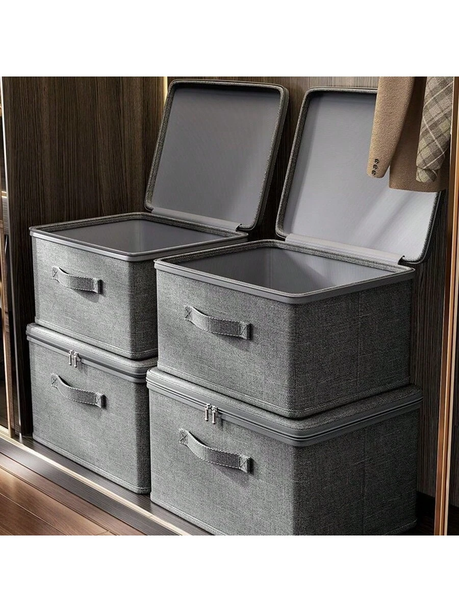 Clothes Storage Box with Cationic Soft Cover, Folding Wardrobe ...