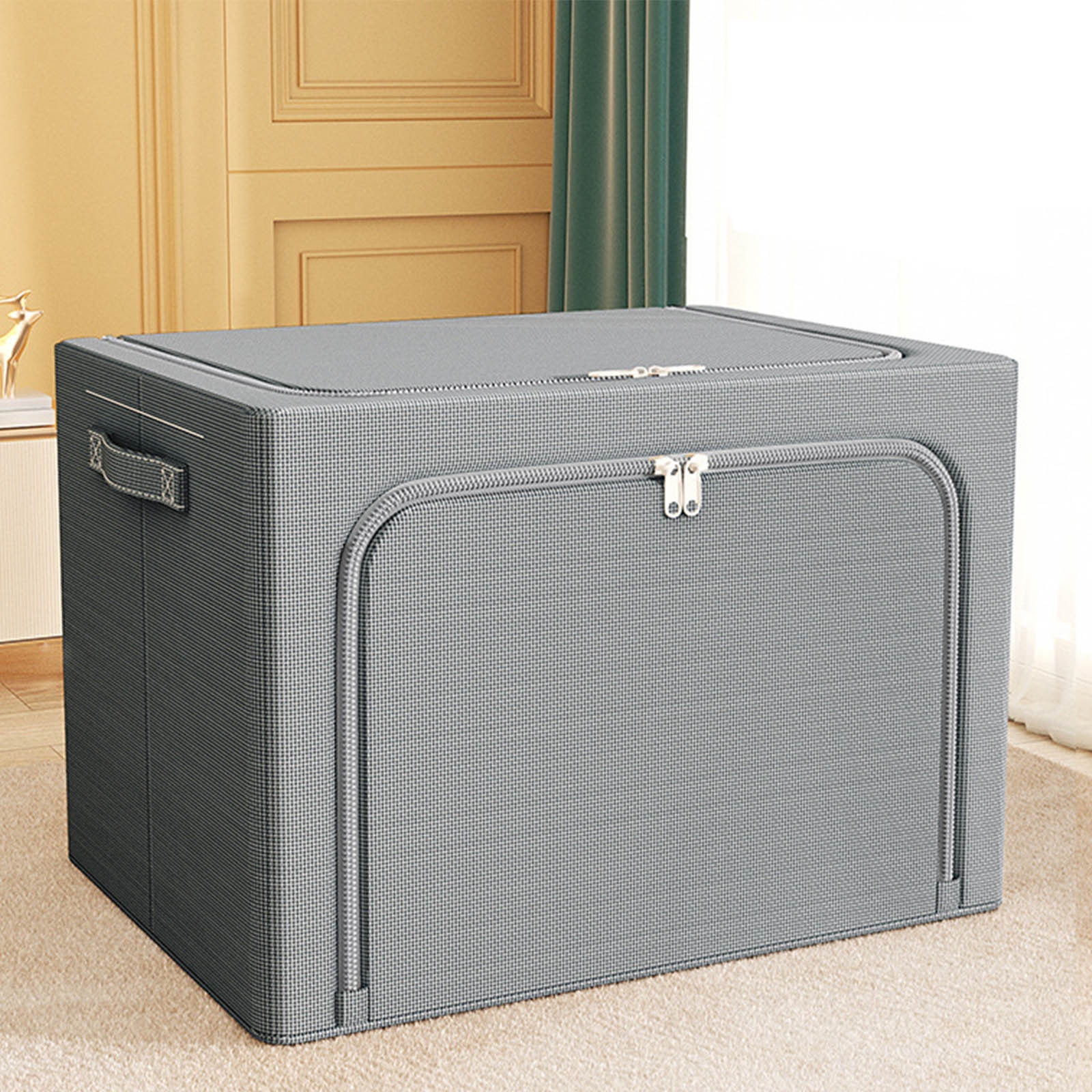 Clothes Storage Box, Large Capacity Closet Organizer for Quilts and ...