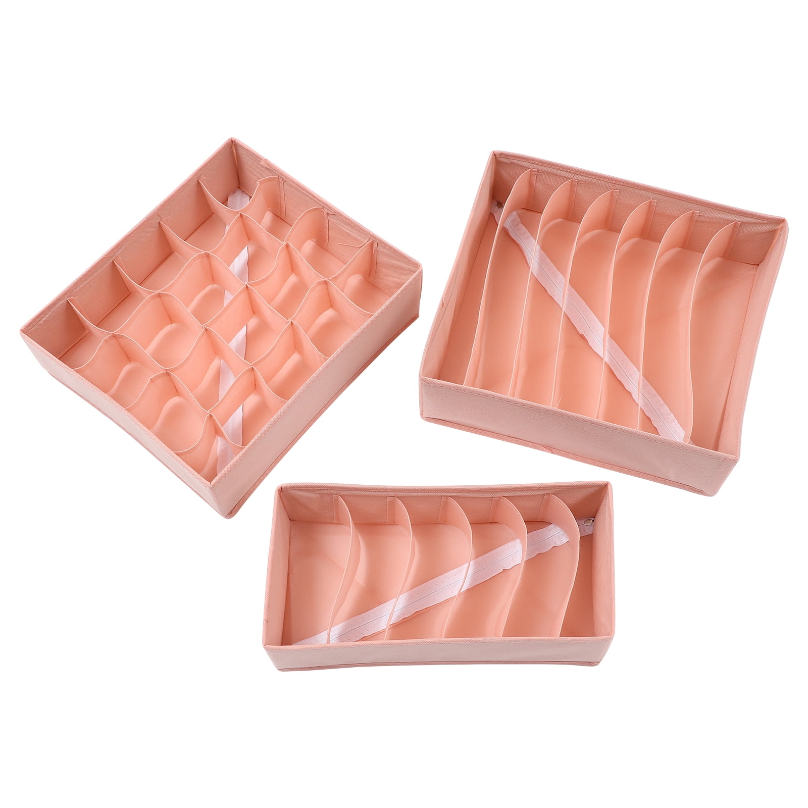 TEHAUX Drawer Organizer Pink Cloth 1 Set 13.2x11.8x4.1in - Walmart.com