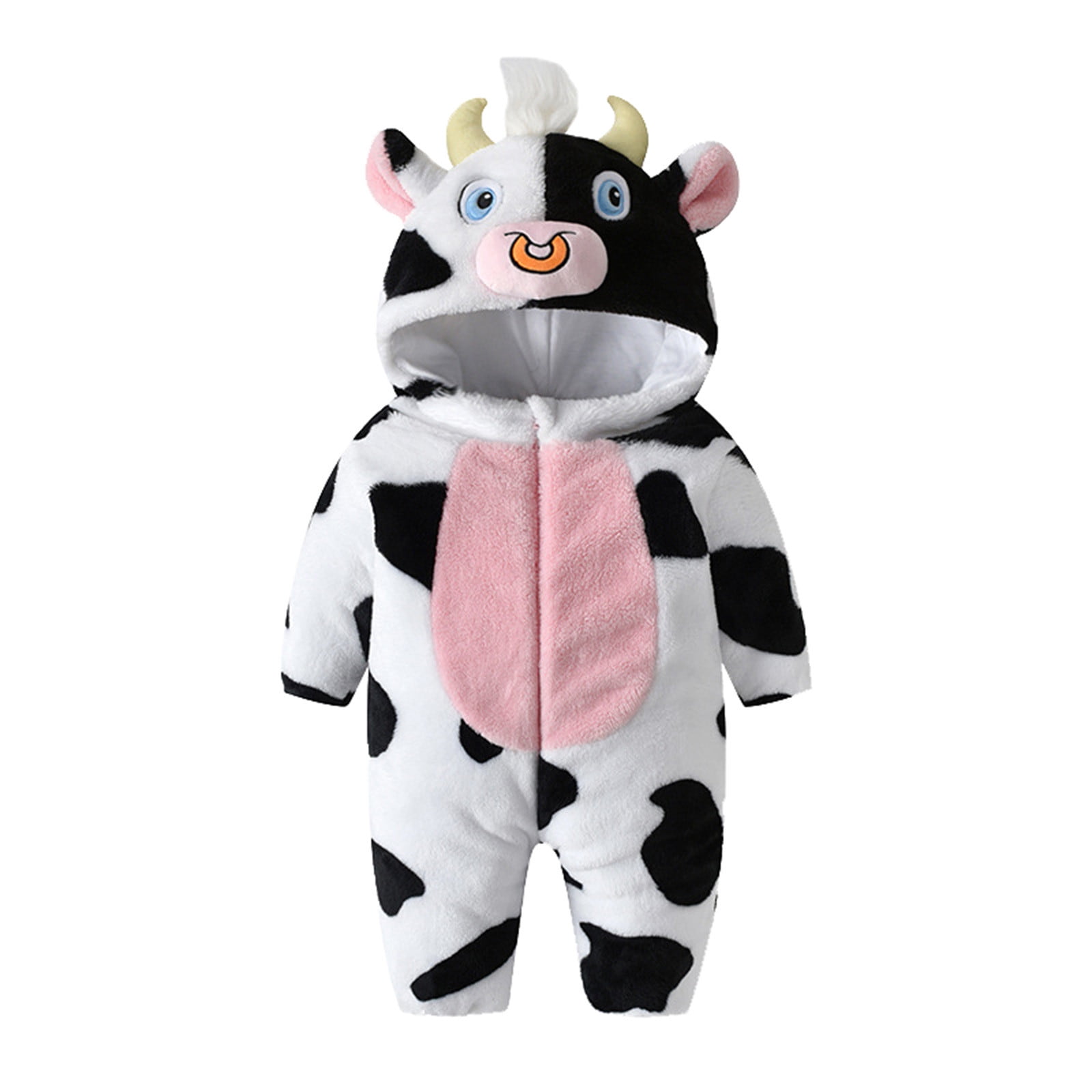 Clothes Thick Snowsuit Winter Warm Coats Cow Prints Hooded Outfits for ...