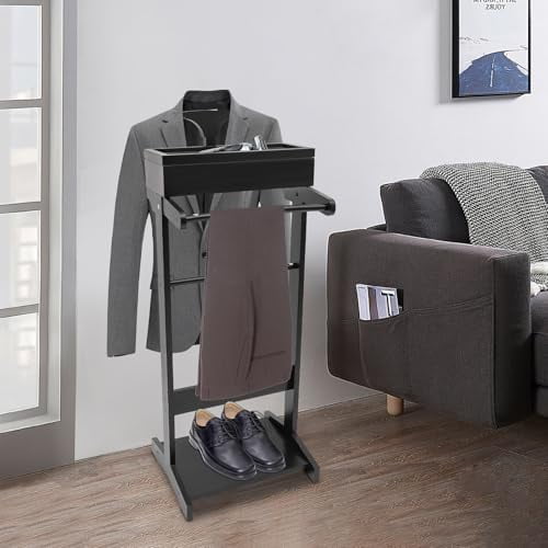 Clothes Valet Stand Holder for Men Suit Coat Rack Hanger Stand, Suit ...