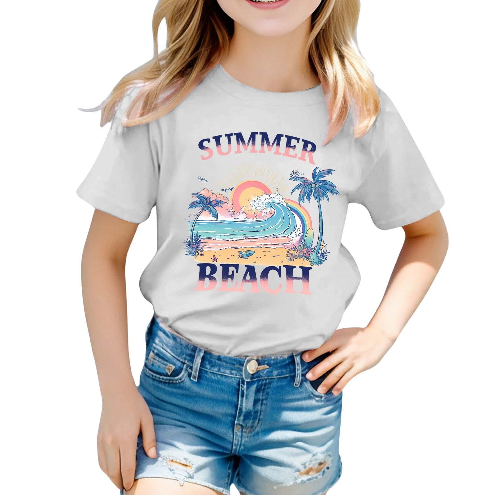 Clothes for Girls Fashion School T Shirt Round Neck Summer Outfits for ...