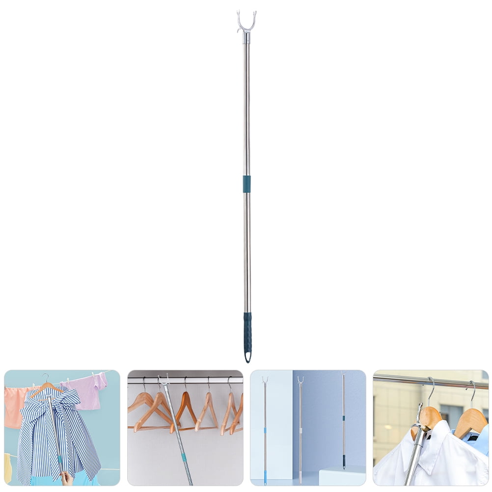 Clothesline Clothes Drying Pole Metal Long Reach Clothes Pole Clothes ...