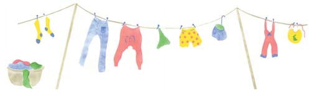 Clothesline Wall Stencil SKU #1243 by Designer Stencils - Walmart.com