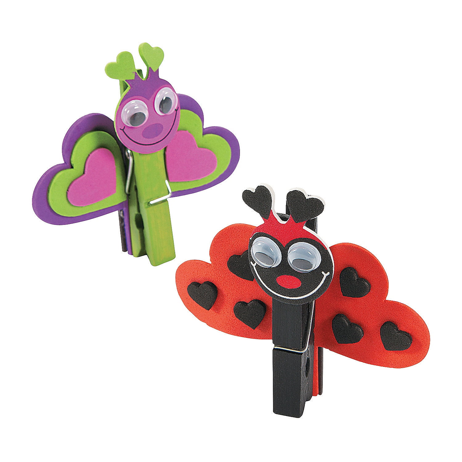 Clothespin Love Bug Craft Kit - 12 - Craft Kits - 12 Pieces - Walmart.com
