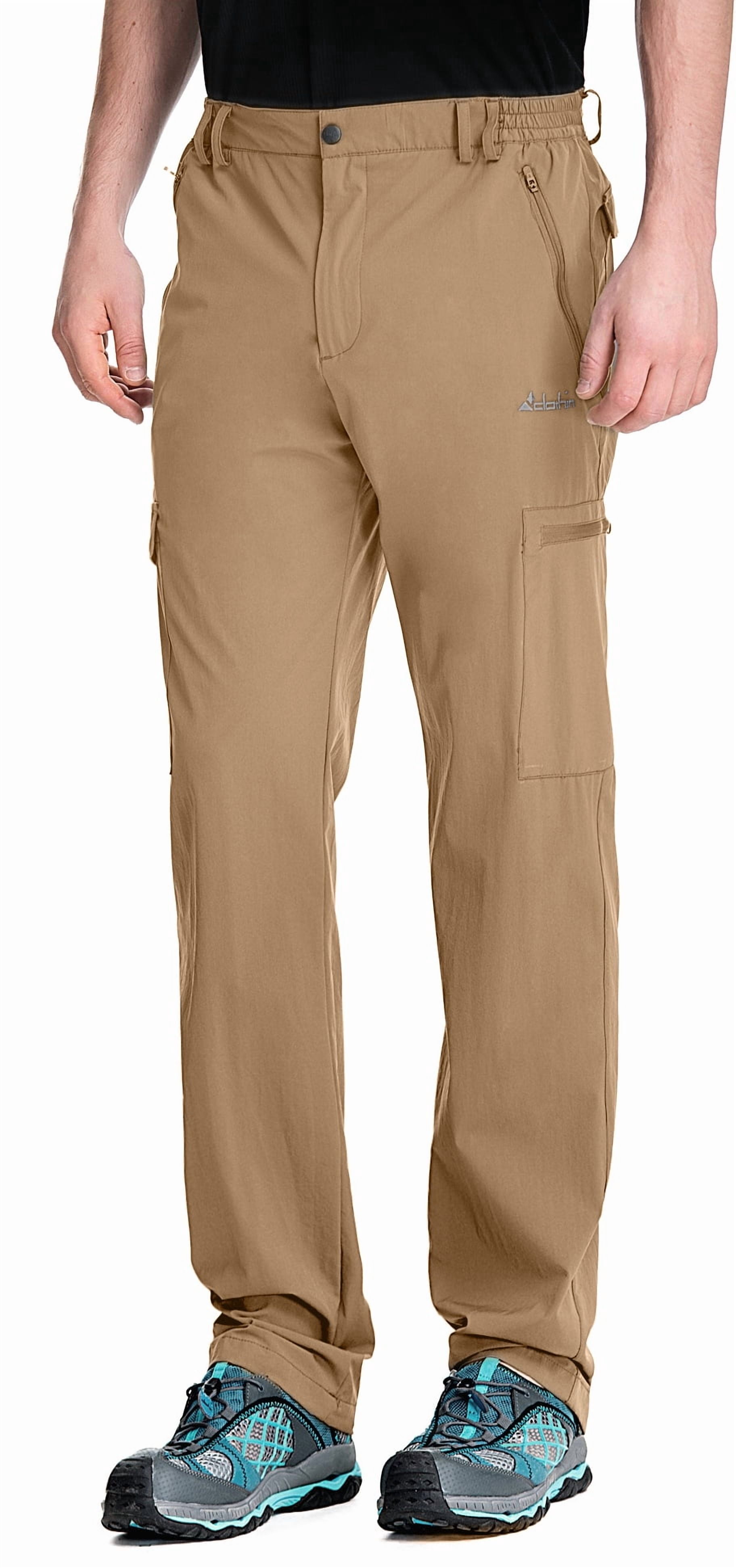 Clothin Men's Elastic-Waist Travel Pant Stretchy Lightweight Thin Multi ...