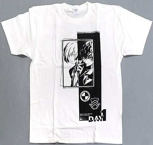 Clothing 3 Main Characters 5 T-Shirt Day1 Design White Large Size ...
