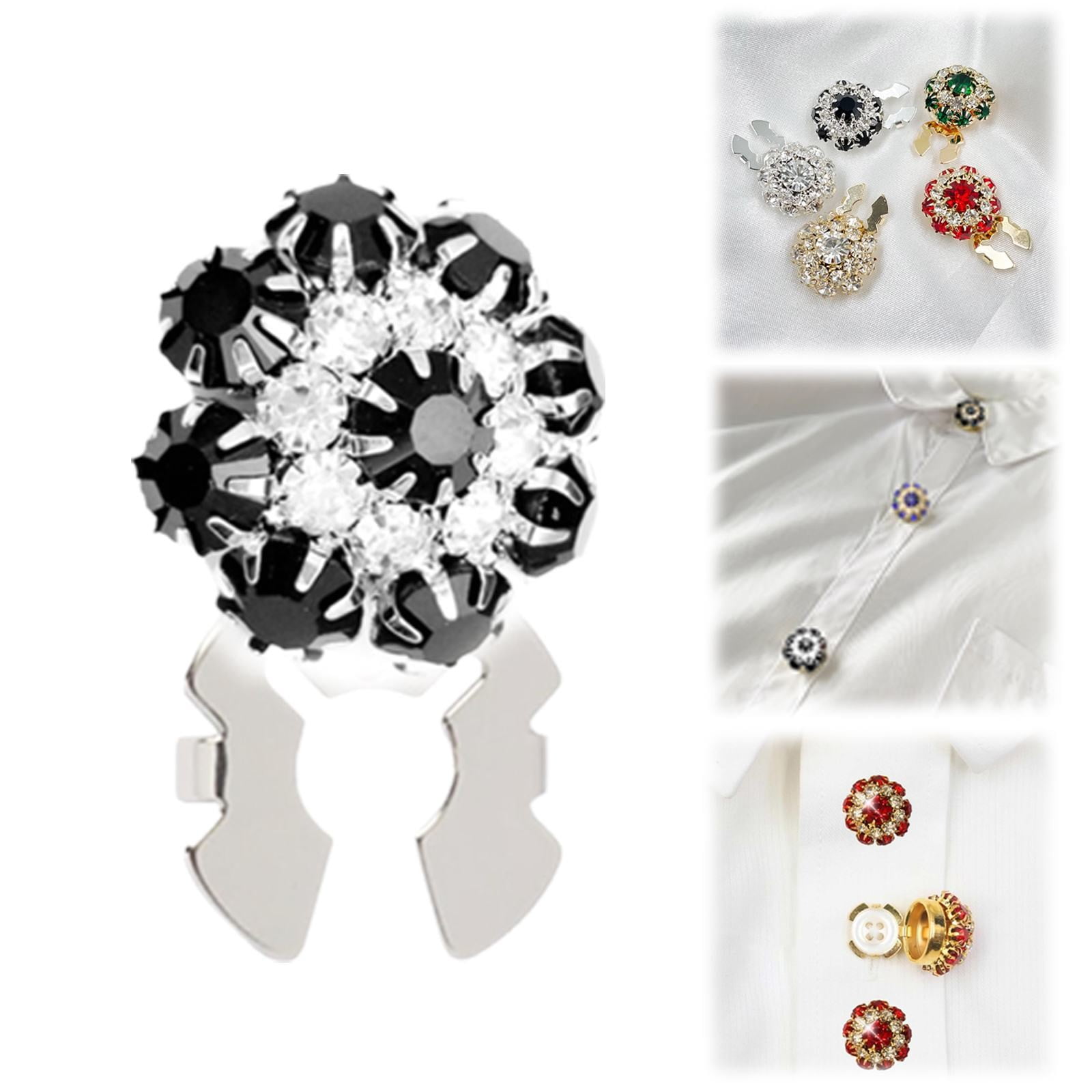 Clothing Buttons Detachable Shirt Button Clips Button Jewelry Button ...