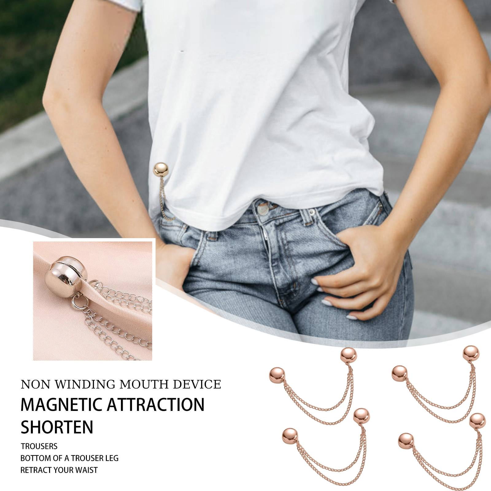 Clothing Clips with Chain, Multi-Function Button Cuff Clips for Fixing ...