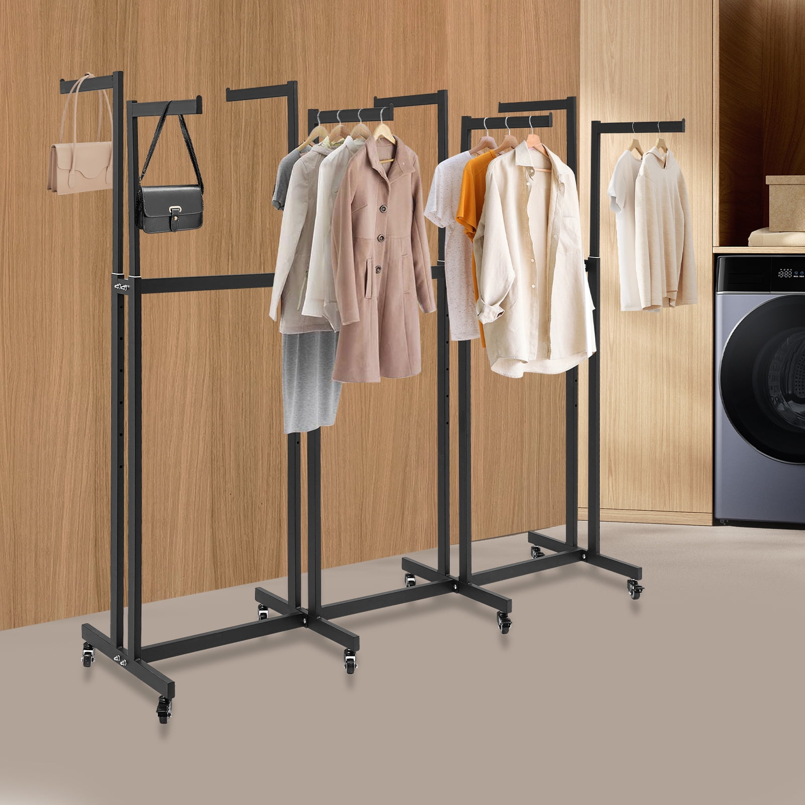 Clothing Display Rack, Floor Standing Metal Garment Rack, 8 Arms ...