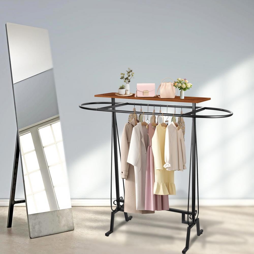 Clothing Display Rack | Oval Iron Rack Clothes Rack | Double Space ...