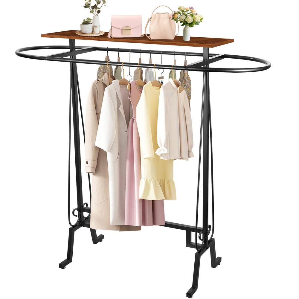 Clothing Display Rack | Oval Iron Rack Clothes Rack | Double Space ...