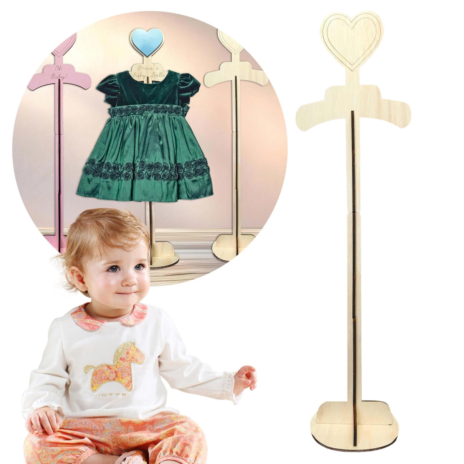 Clothing Display Stand,Love Clothing Display Stand,Heart Shaped Wooden ...