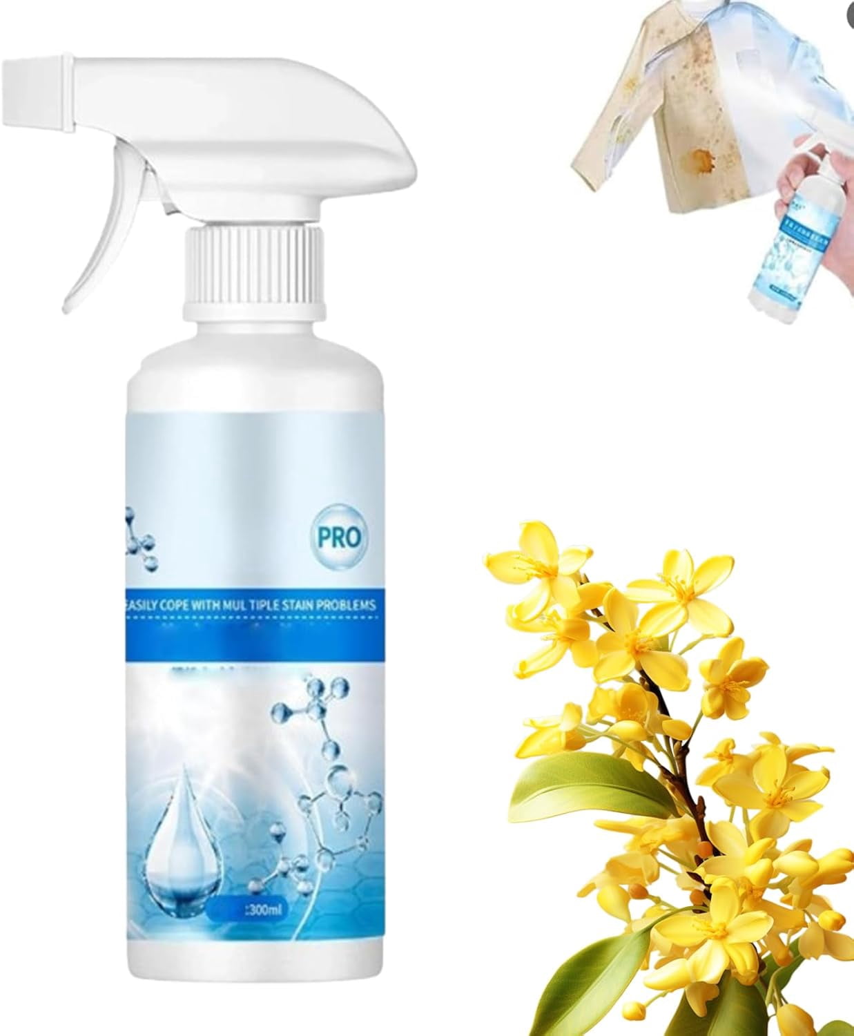 Clothing Emulsifier - Powerful Laundry Stain Remover Spray for Oil ...