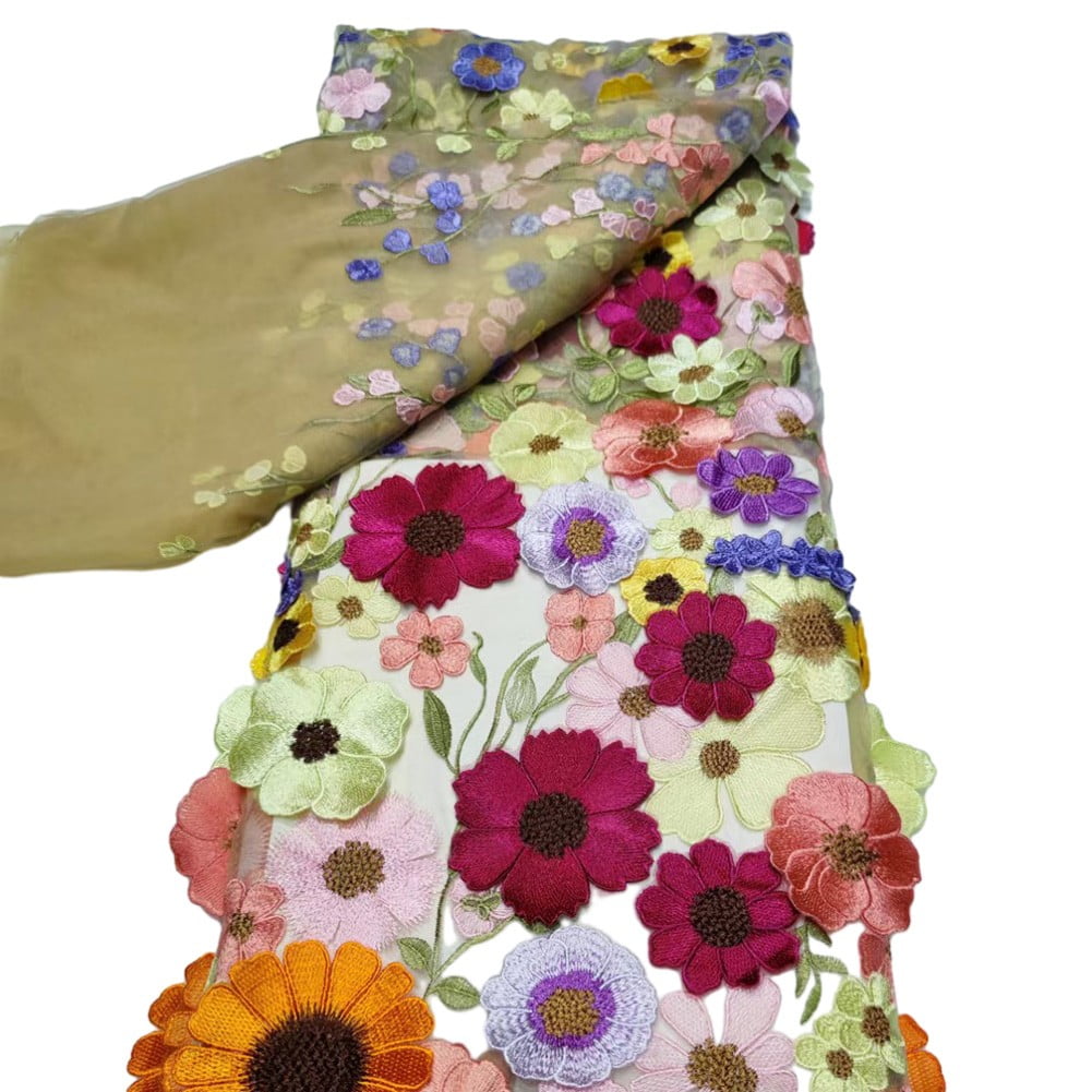 Clothing Fabric Lace Flower Pattern Fabric For Style And Design ...