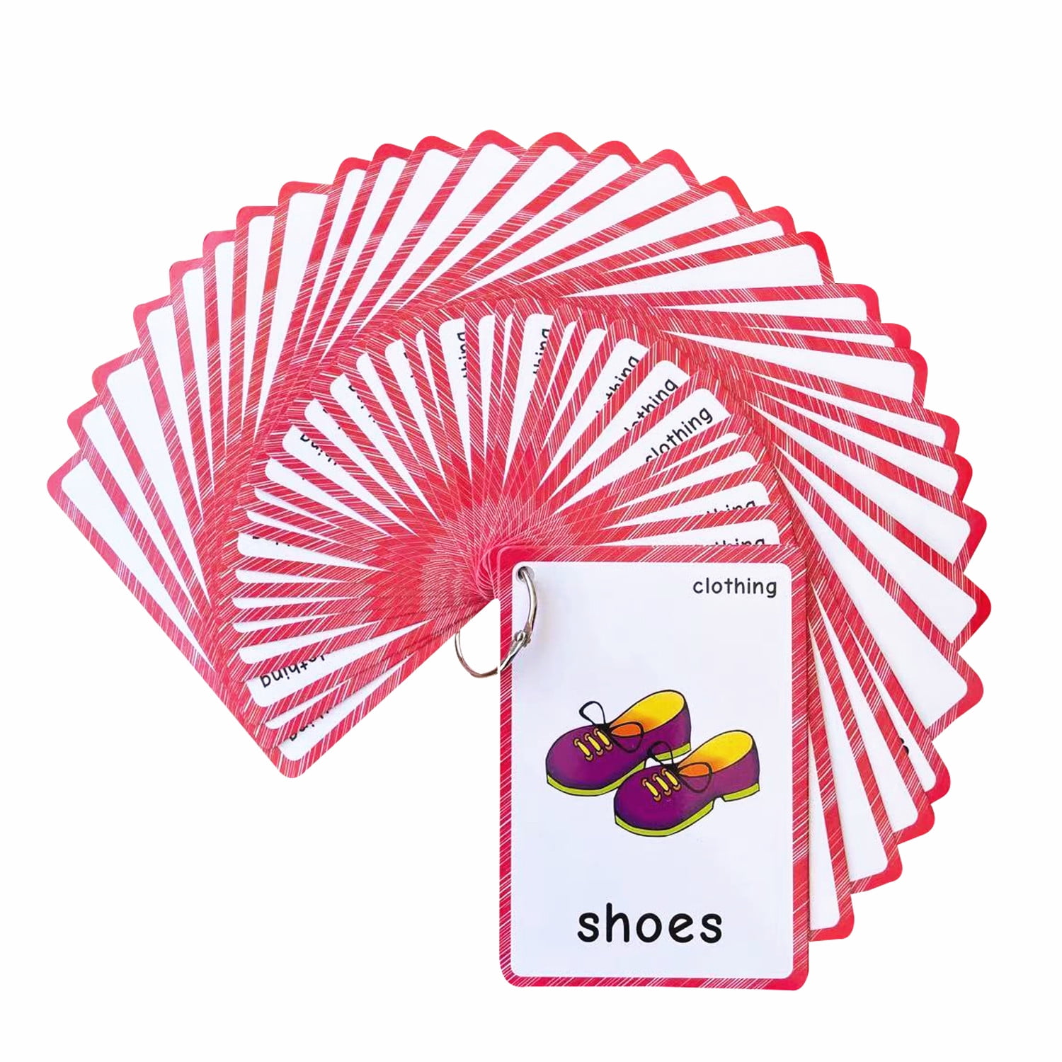 Clothing Flash Cards | Learning Toys Flashcards for Children Pre-K ...