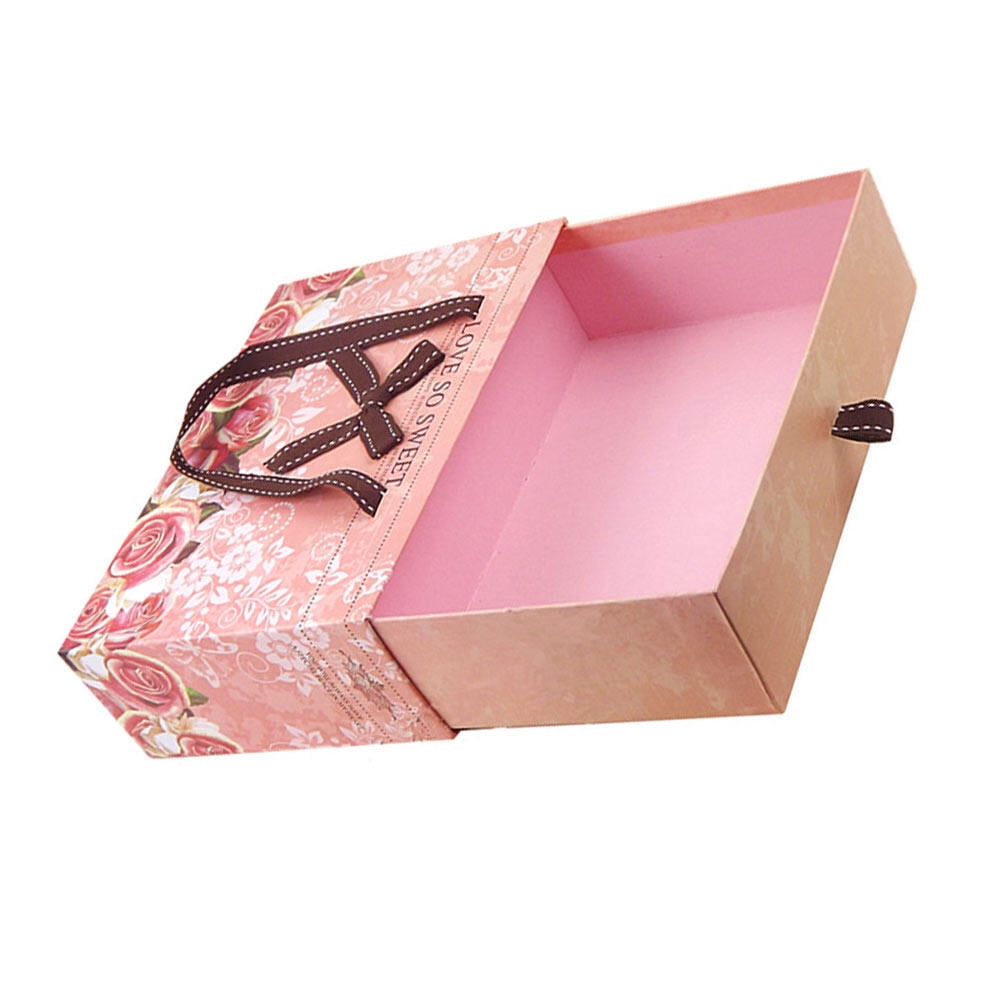 MOKKHNB present Container Pink Paperboard Drawer Box 2Set 9.4X6.7X2.8in ...