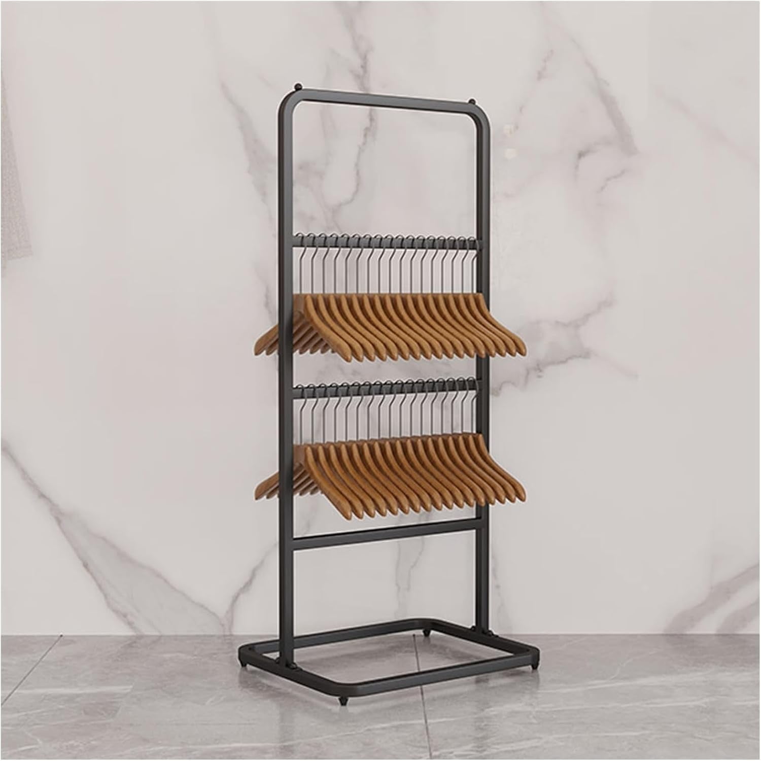 Clothing Hanger Storage Cart Metal Hanger Stacker Organizer Shelf with ...
