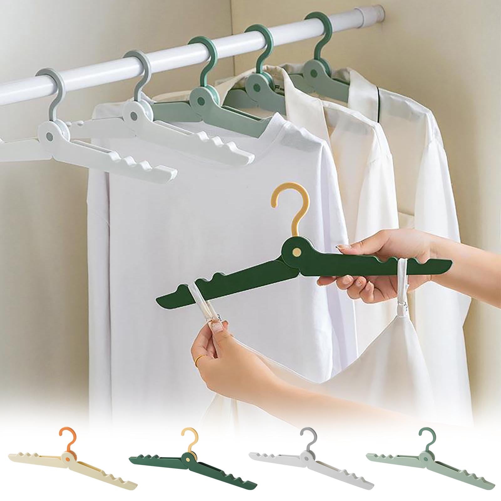 Clothing Hangers Folding Clothes Hanger Portable Travel Multi ...