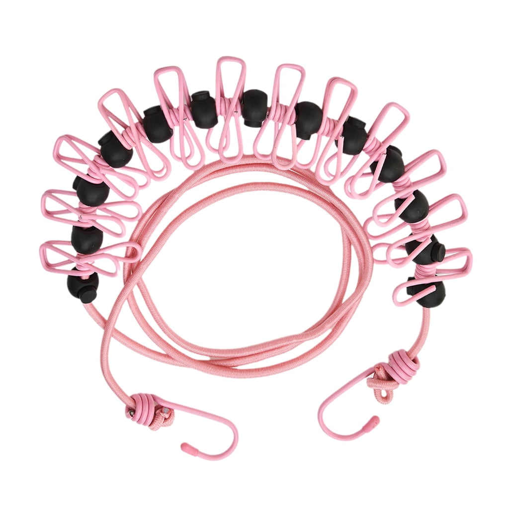 Clothing Line with 12 Clothes Clip Laundry Drying Line, Retractable ...