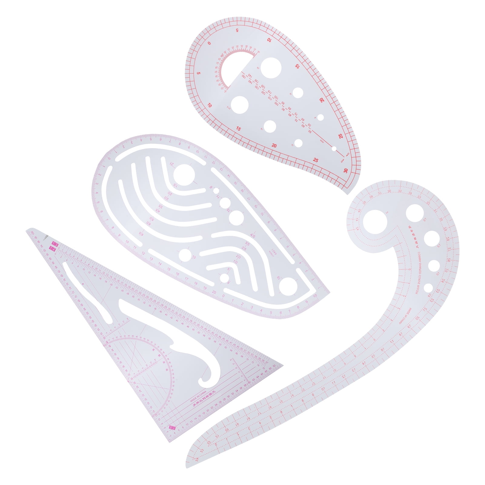 LeiKong Clothing Measuring Ruler Set Multifunctional Pattern Cutting ...