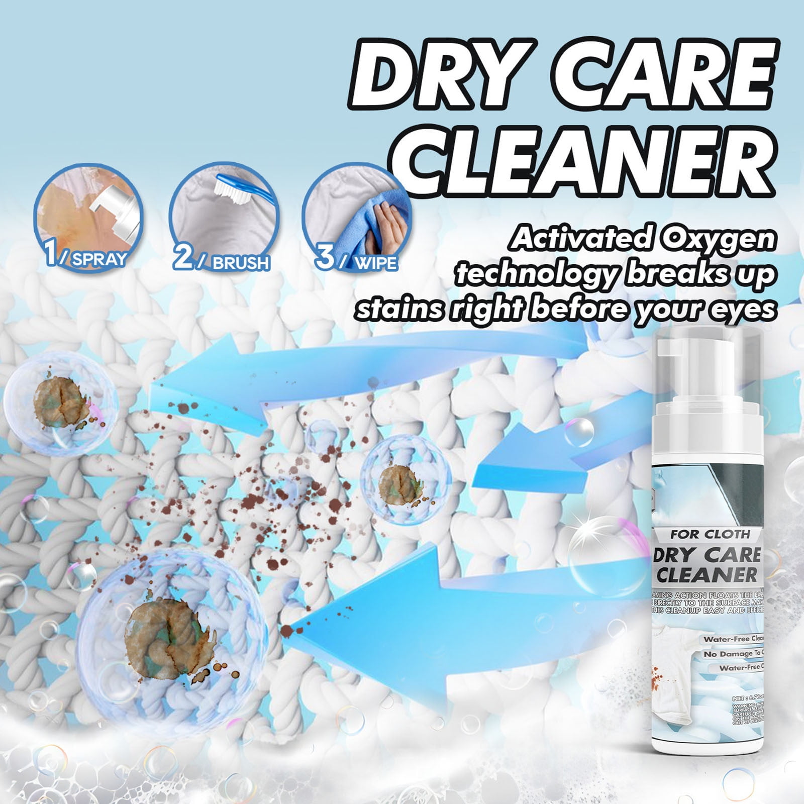 Clothing Oil Stain Remover | Dry Cleaning Spray No Water Needed ...