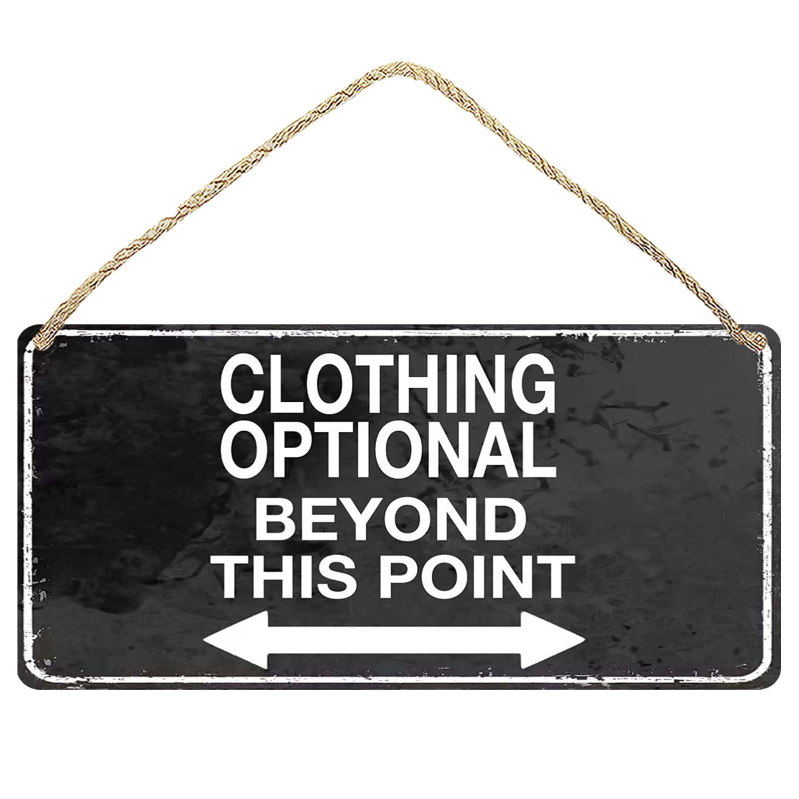 Clothing Optional Beyond This Signs For Bedroom Funny Retro Wooden ...