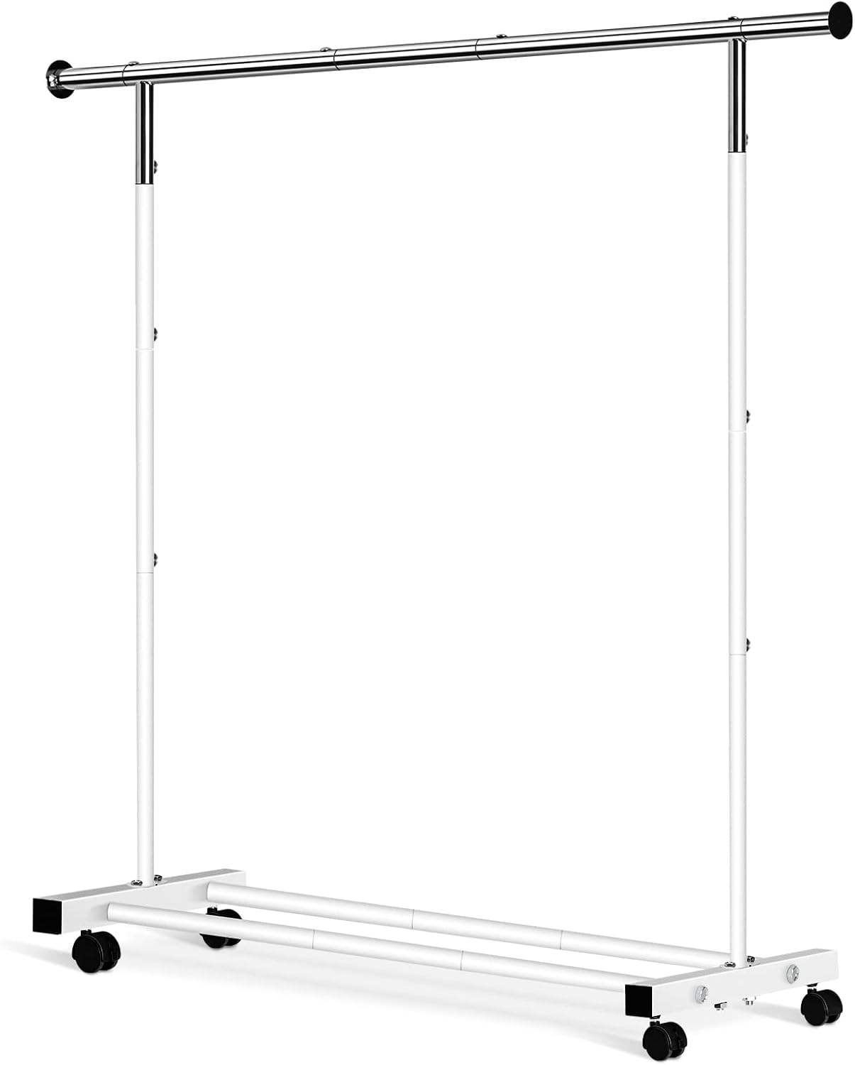 Clothing Rack, 55.51 Inch Heavy Duty Clothes Rack Rolling Garment Rack ...